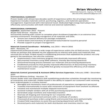 Brian Woolery Resume (10) - 2 | ODT