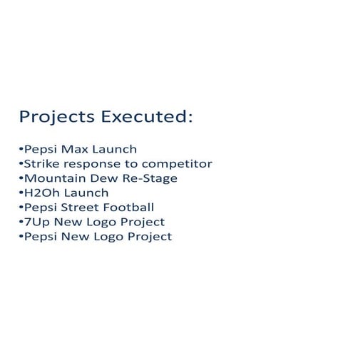 Pepsi projects | PDF