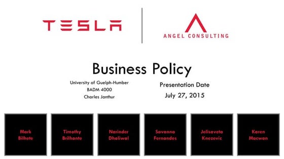 Tesla Company Presentation | PPTX | Automotive Industry | Industries