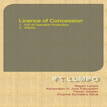 PT. LUMPO Presentase | PPTX