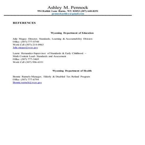 Ashley's References 2015 | DOCX