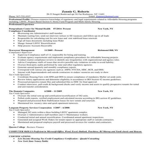 Zonnie's Resume | DOC