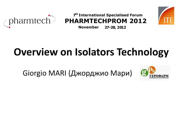 Isolators ICOH presentation | PPT