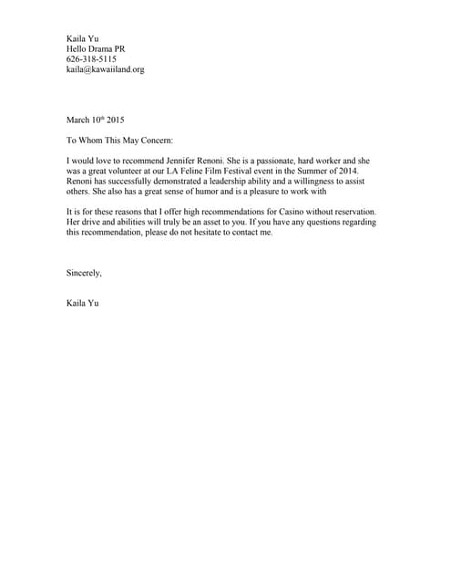 Alan Schafer's Letter of Recommendation | DOCX