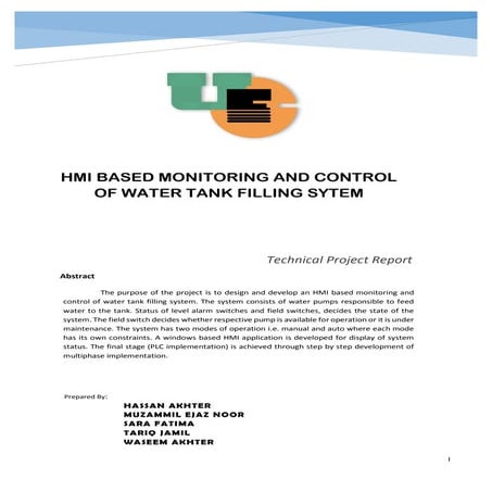 Report_Monitoring & Control of Water Tank Filling System | PDF