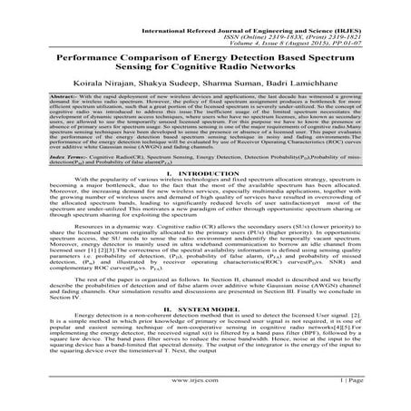 Performance Comparison Of Energy Detection Based Spectrum Sensing For