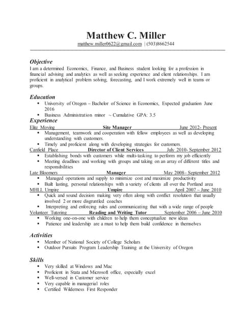 Resume LinkedIn | PDF