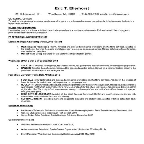 Resume #1 | PDF