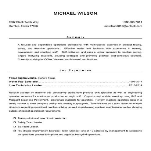 mcw resume | DOC