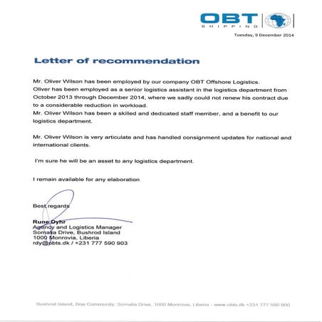Letter of Recommendation from OBT Shipping Liberia Limited.PDF ...