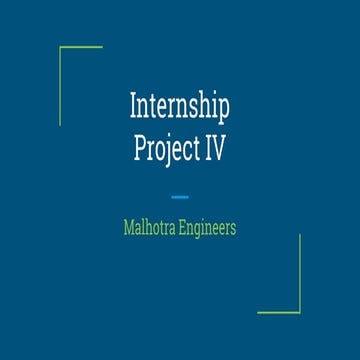 Internship Presentation - P4 | PDF