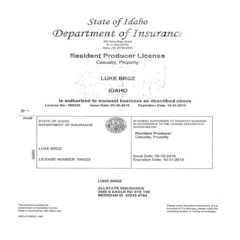 Resident Producer License | PDF