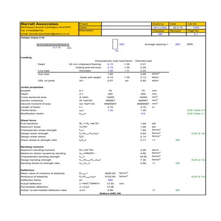 Example of Structural Beam Calculations | PDF