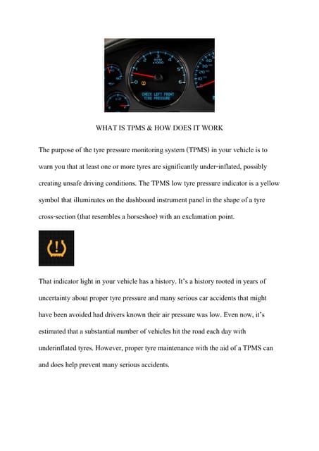 TPMS, Tire pressure moniter system | PPT | Weather | Science