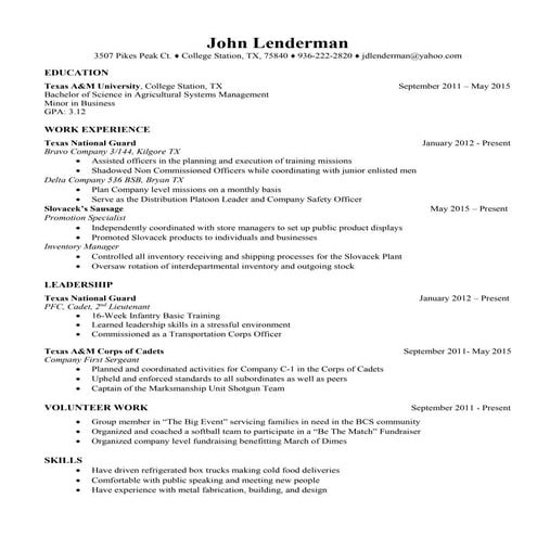 Lenderman Resume 18 Jan 2016 | PDF