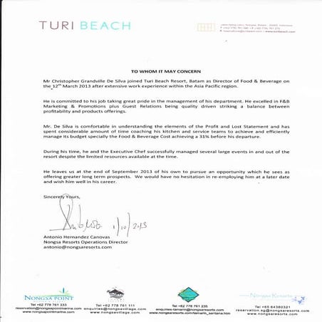 CDS Turi-Reference Letter | PDF | Business Administration | Business