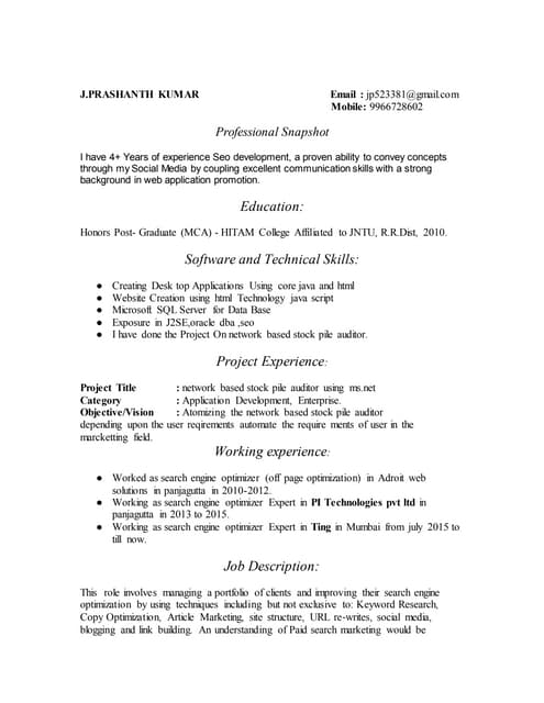 Mohsin shoukat cv | PDF