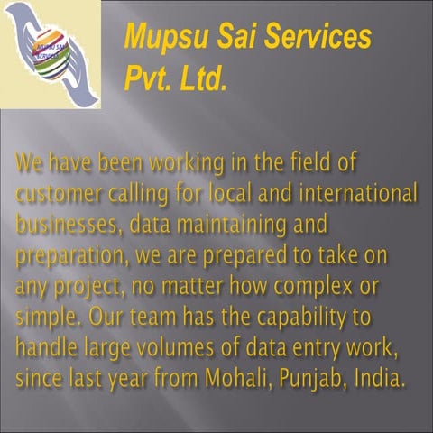 MUPSU COMPANY PROFILE | PPT | Health Insurance | Insurance