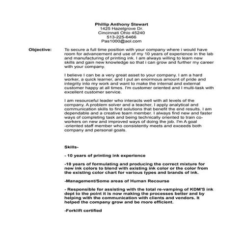 Resume1 phil 2 | RTF