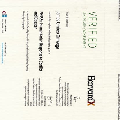 CERTIFICATE OF ACHIEVEMENT FROM HARVARD UNIVERSITY 2016 | PDF