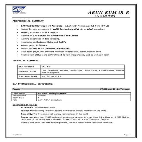 Resume_SAP_ABAP_Certified | DOCX