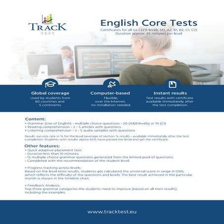 TrackTest English Core Test (one-pager) | PDF | Standardized Testing ...