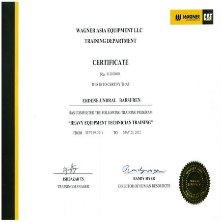 Wagner certificate | PDF