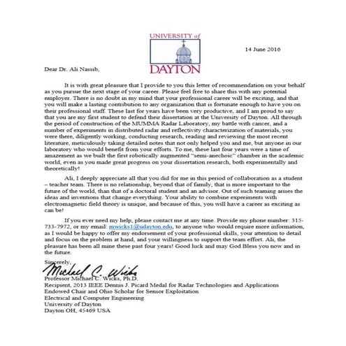 Reference Letter | PDF