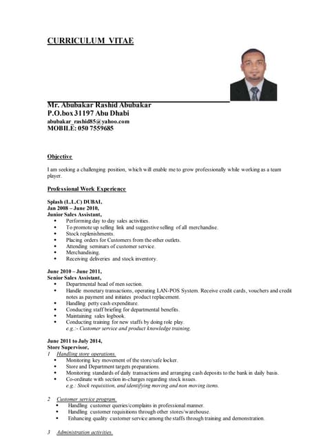 Joshua Sunman CV | PDF