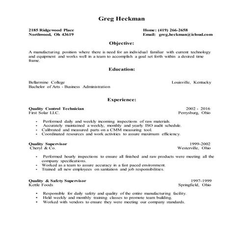 Greg's Resume | PDF