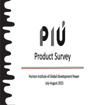 PIU Product Survey Report (final) | PPT
