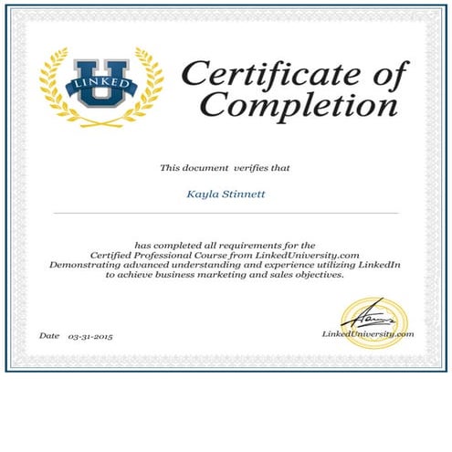 LinkedIn Certification