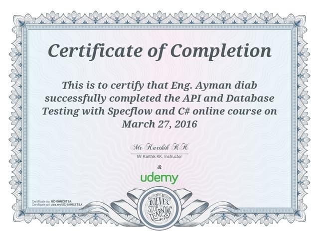 Api And Database Testing With Specflow And C Ppt