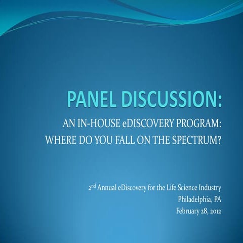 LinkedIn - Panel Discussion 2012 | PPT