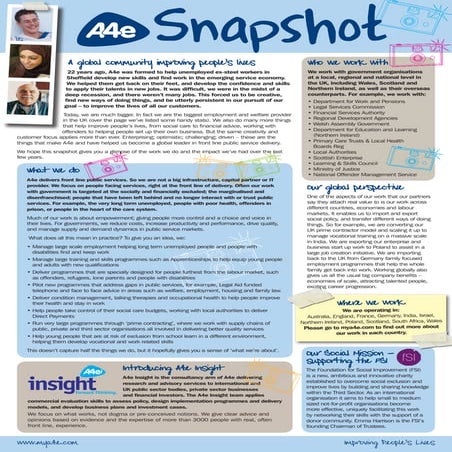 A4e Snapshot | PDF