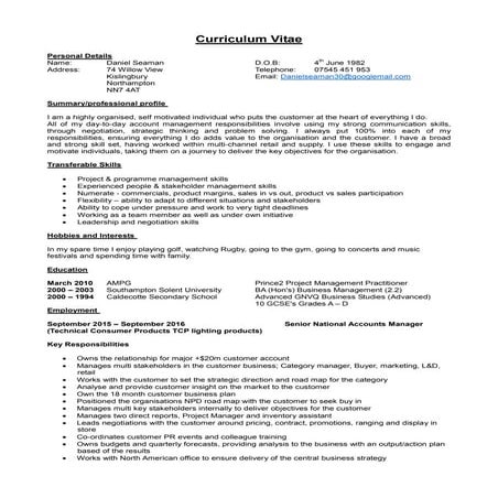 CV Daniel Seaman_V5 | PDF