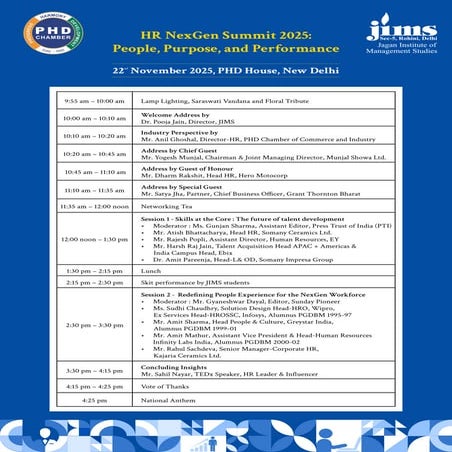 HR NexGen Summit 2025: People, Purpose and Performance | PDF
