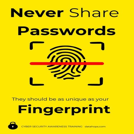 FREE A4 Cyber Security Awareness Posters-Passwords | PDF