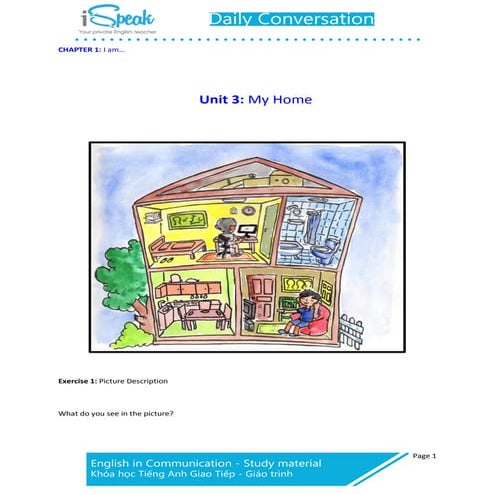 Chapter 1 unit 3. my home | PDF