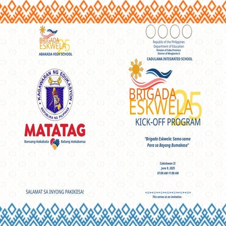 (A5-Booklet) BE'25 Kick-off Program Template[DOWNLOAD ME]m Template (A5 ...