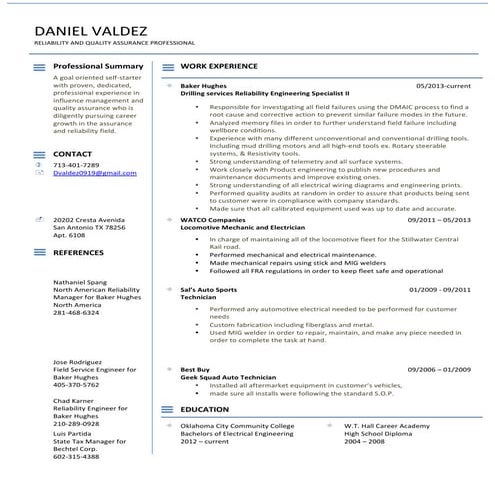 Daniel Valdez Resume | PDF