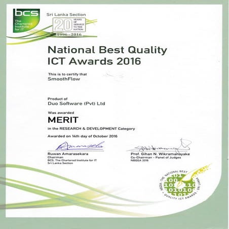 Smoothflow MERIT Certificate | PDF