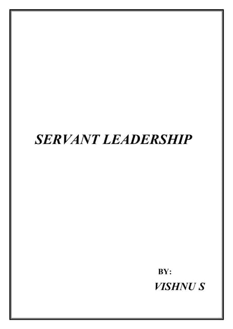 Seven Pillars Of Servant Leadership (Leader Serve, Model) | PPTX