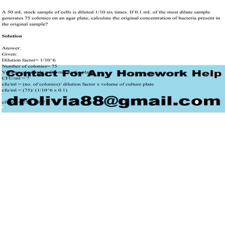 A 50 mL stock sample of cells is diluted 110 six times. If 0.1 mL o.pdf