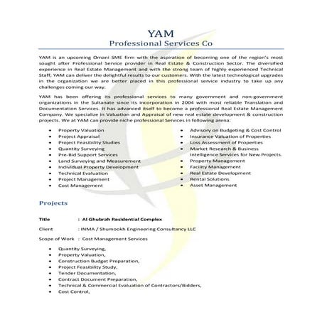 YAM Profile | PDF