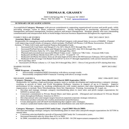 Thomas Grassey Resume | DOC