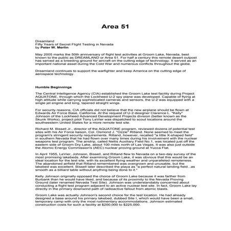Area 51 - Dreamland | PDF