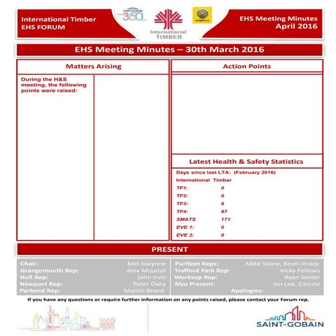 Revised EHS Forum minutes newsletter | PDF