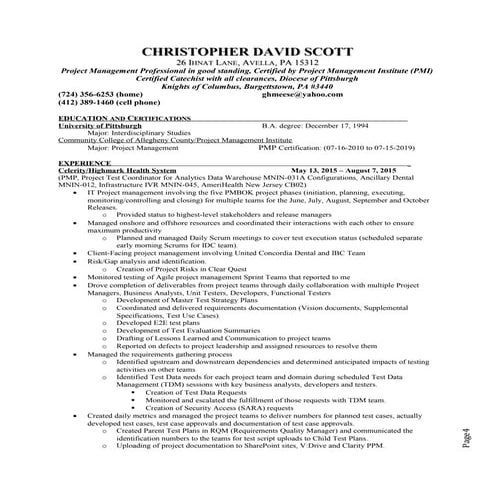 Christopher Scott PMP Resume C1 | DOC