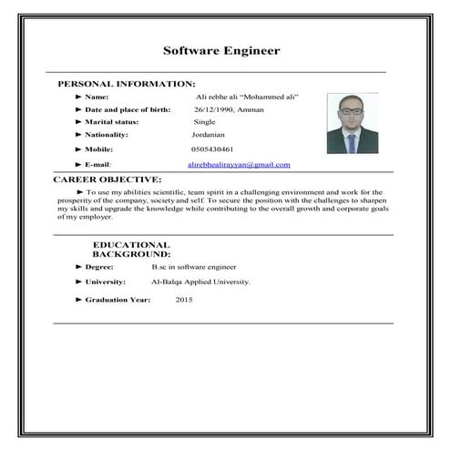 ali rayyan .cv - Copy.docx | Technology & Computing